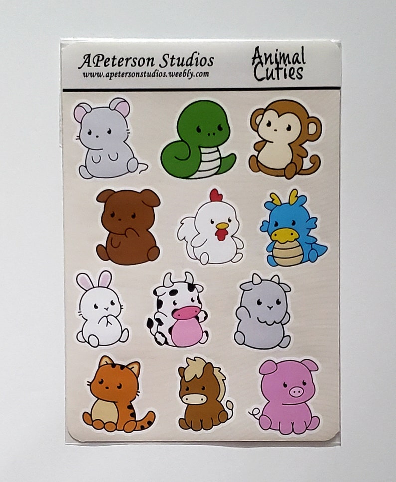 Animal Cuties Bullet Journal Sticker Sheet - Etsy