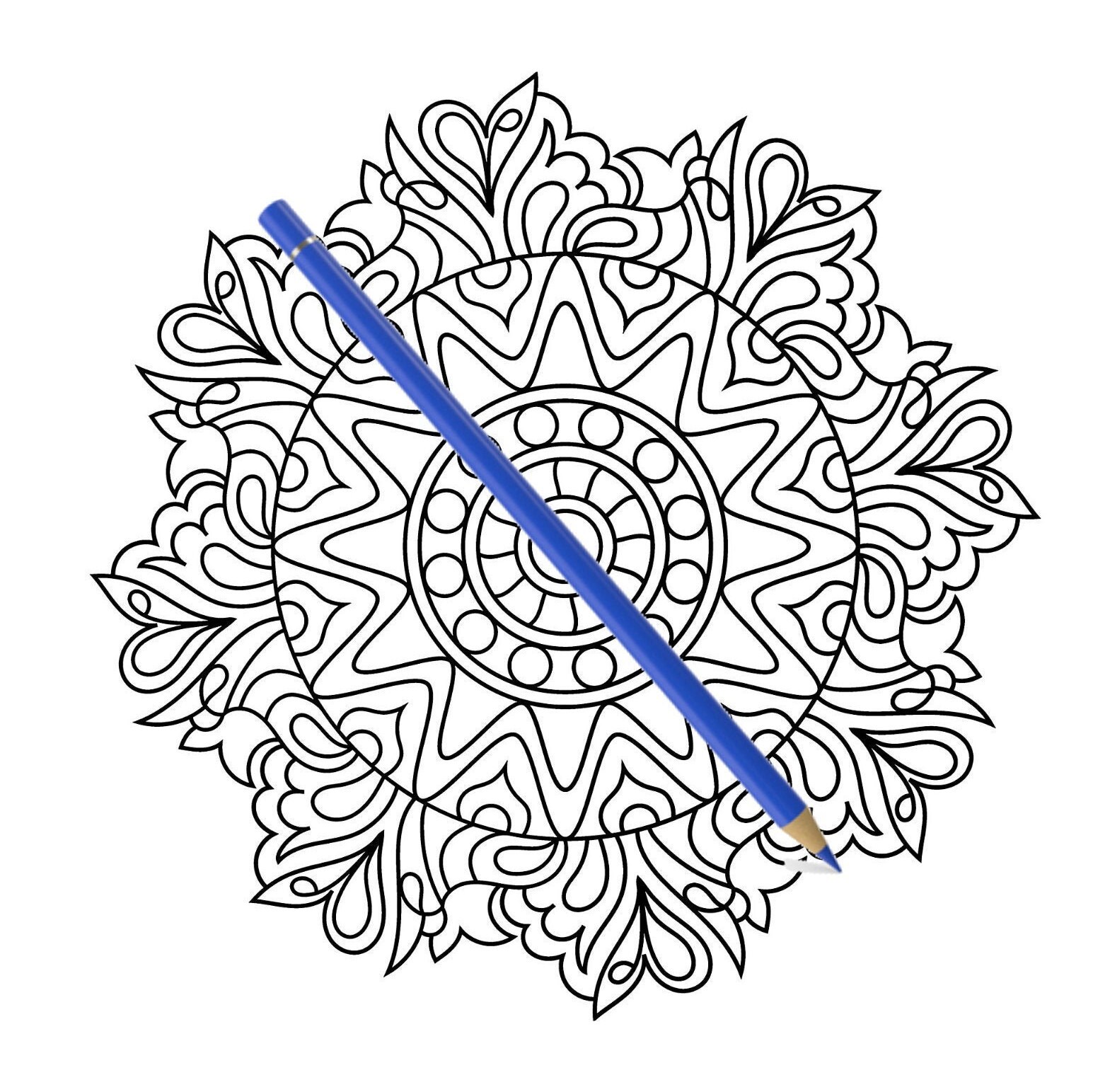 Printable Mandala Coloring Pages. 50 Ready to Print and Color Coloring ...