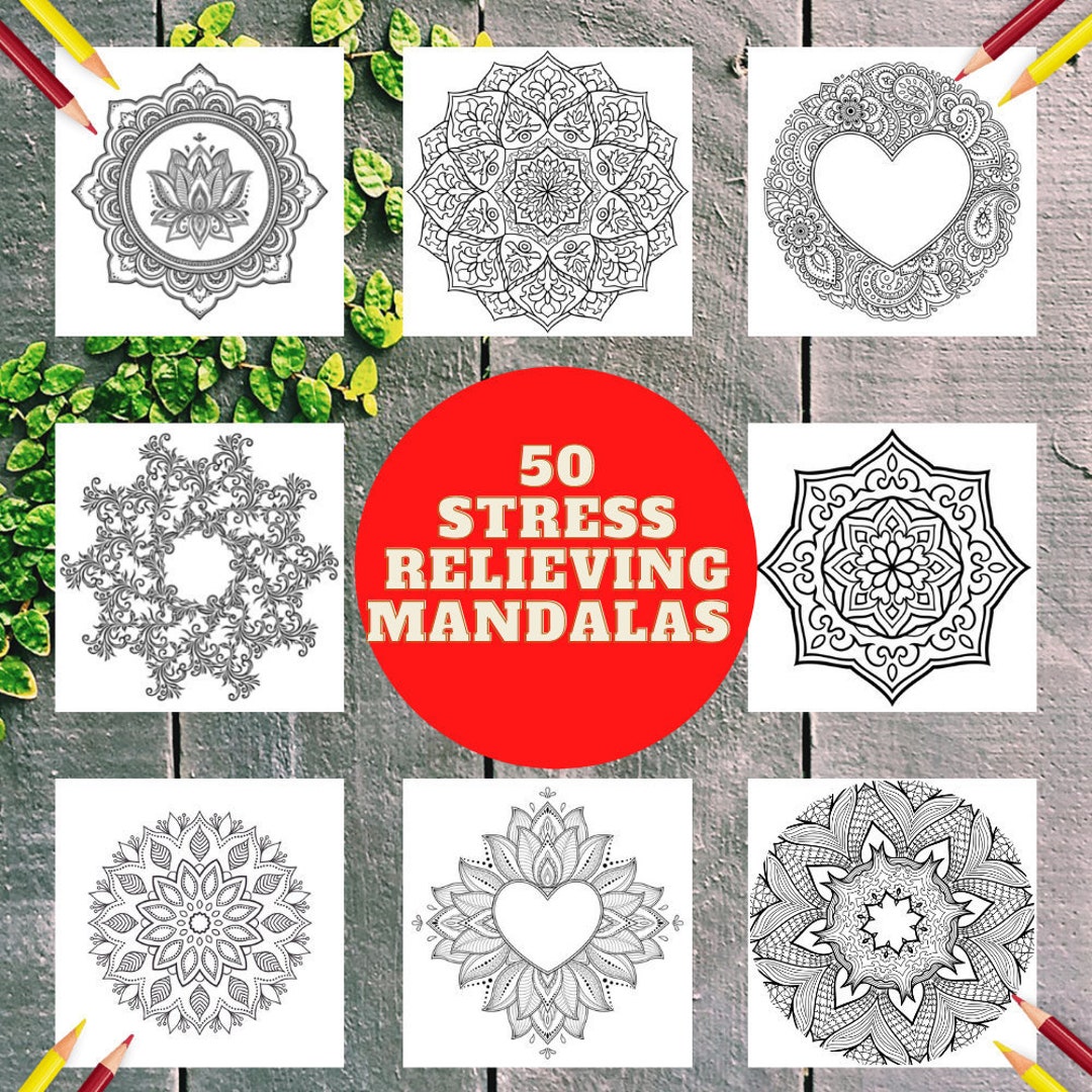 Printable Mandala Coloring Pages. 50 Ready to Print and Color Coloring ...