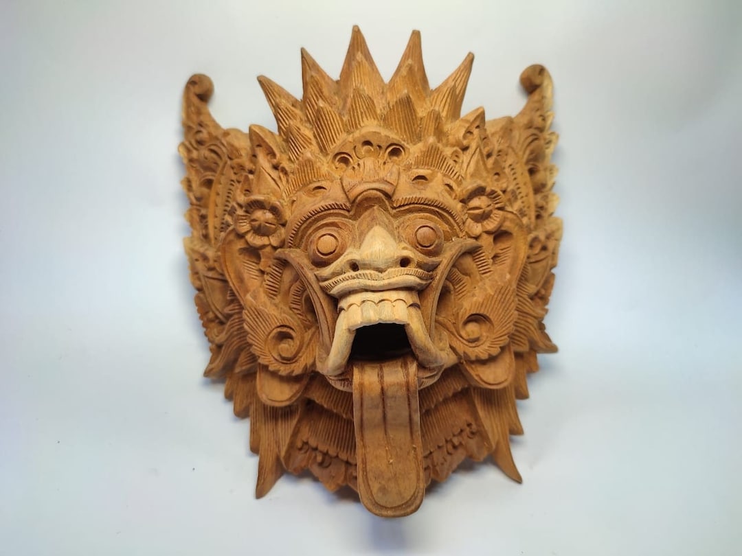 Balinese Myth Rangda Face, Wood Sculpture Carving | Rangda Mask Carving ...