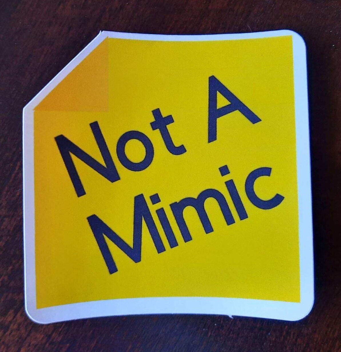 Not A Mimic Sticky Note Sticker - Etsy