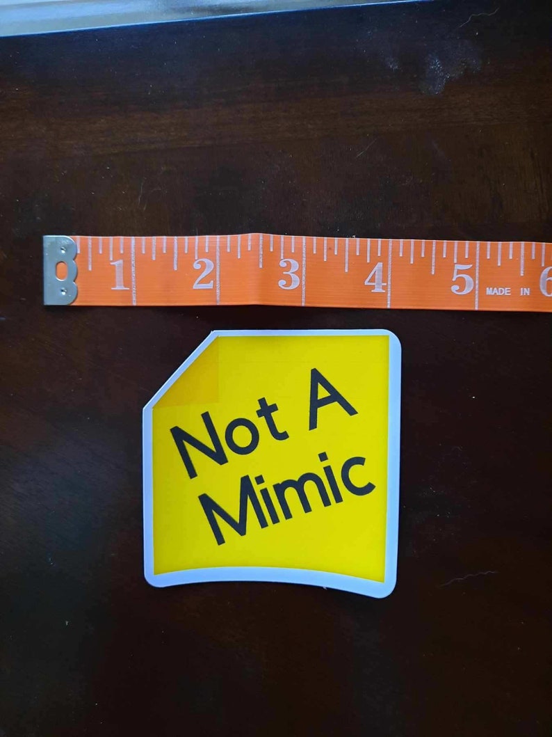 Not A Mimic Sticky Note Sticker - Etsy