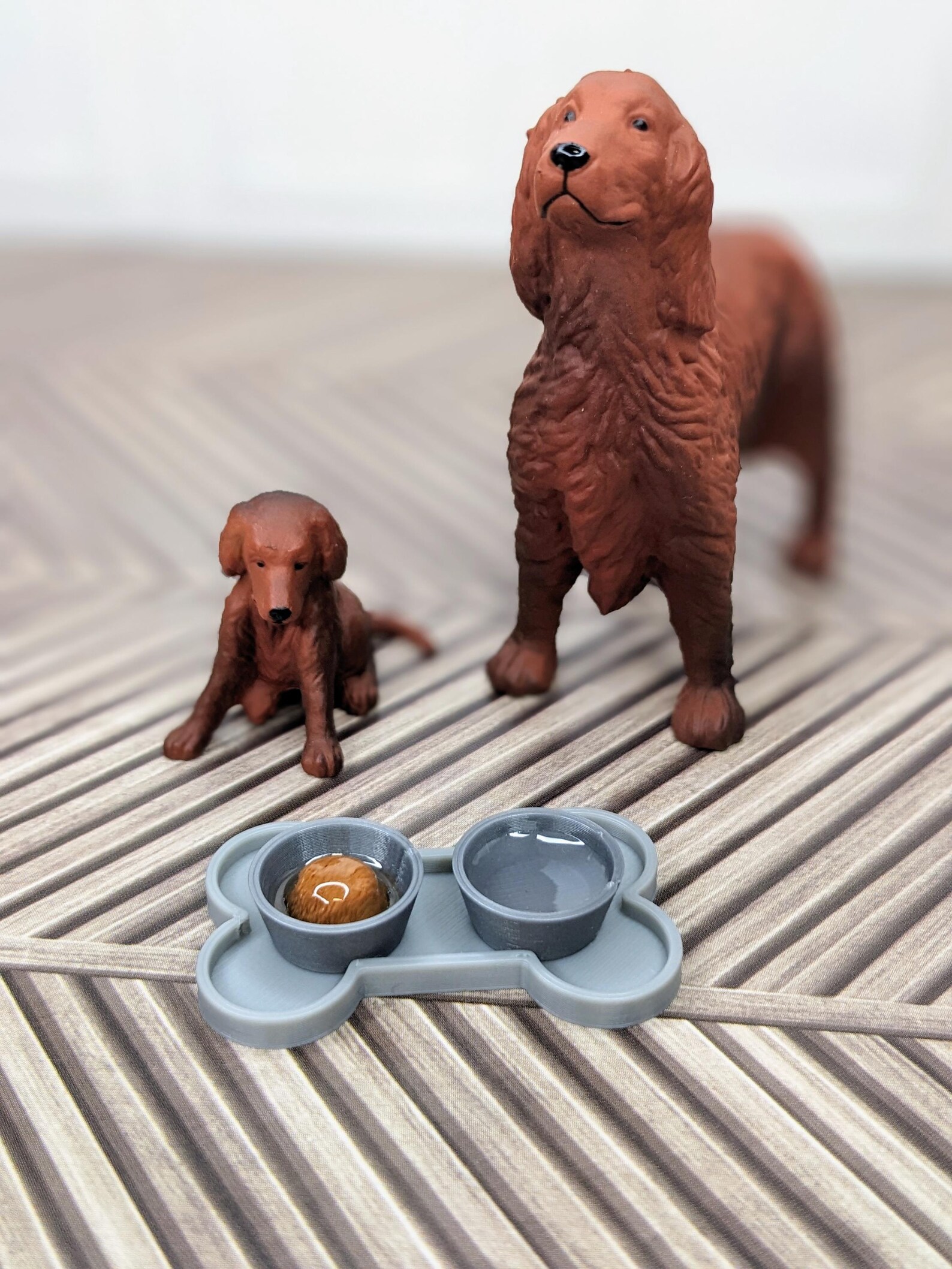 1:12 Dog Food Set | Dollhouse Pet Bowls | Miniature Dog Kibble ...