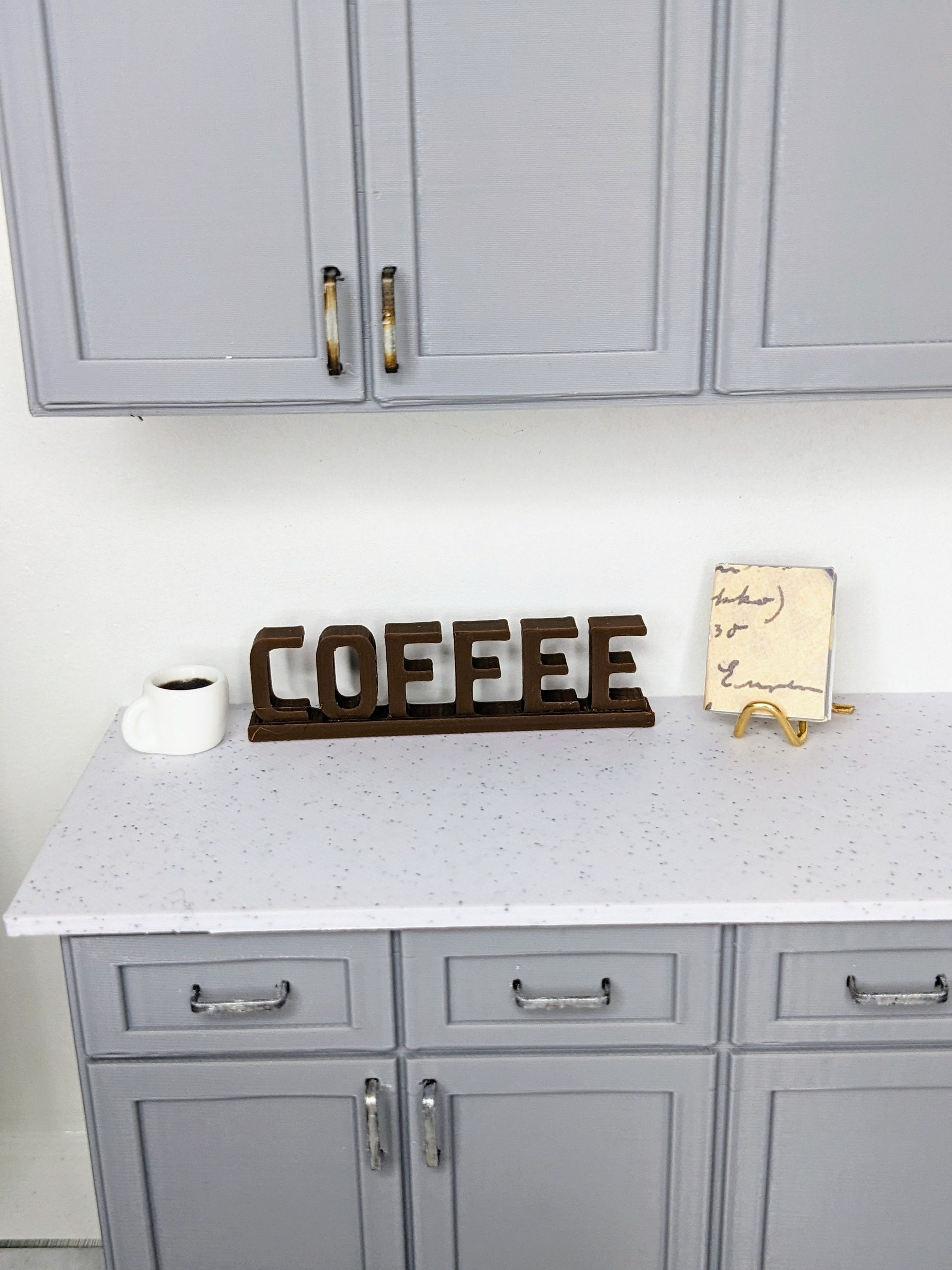 1:12 Word Blocks Miniature Signs Dollhouse Letter Blocks Miniature ...