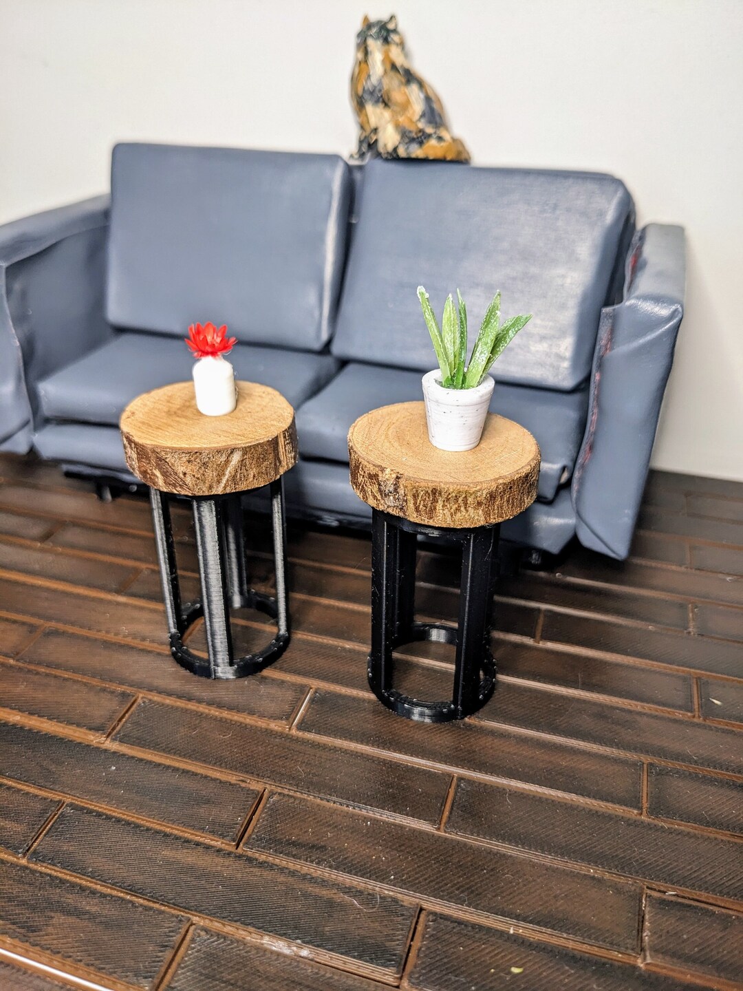 1:12 Side Table Pair Dollhouse End Tables Dollhouse Night Stand ...