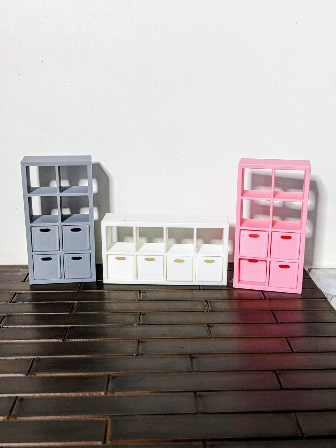 1:24 Dollhouse Cube Bookshelf Miniature Furniture Miniature Organizer ...