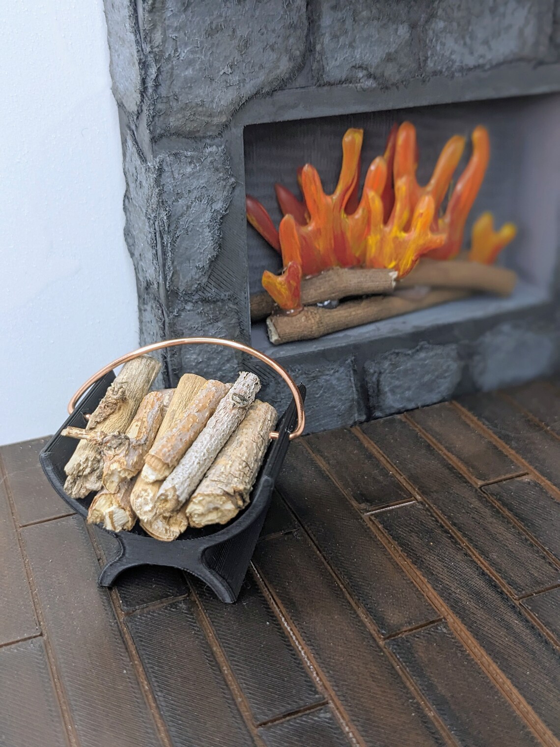1:12 Firewood Log Rack | Miniature Dollhouse Firewood | Miniature Wood ...