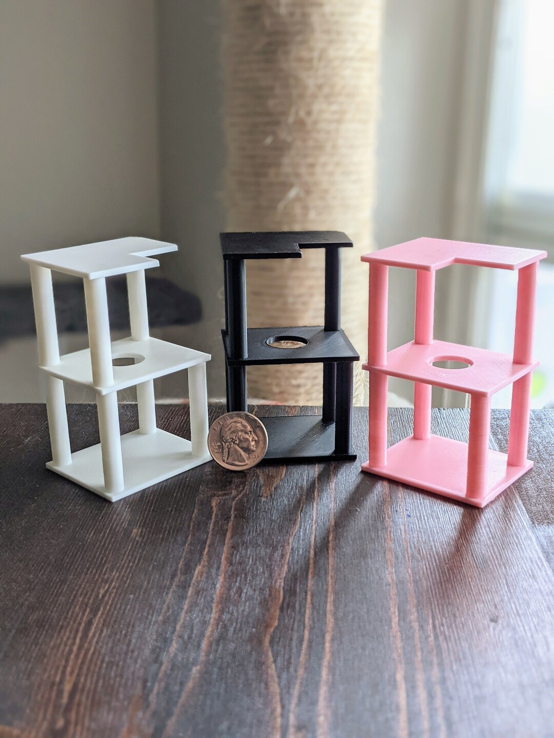 Dollhouse Cat Tree 1:12 Scale Miniature Cat Tree Cat Tower Dollhouse ...