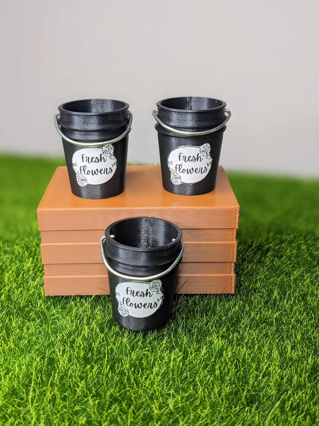 1:12 Flower Bucket | Miniature Flower Display | Mini Flower Bucket ...