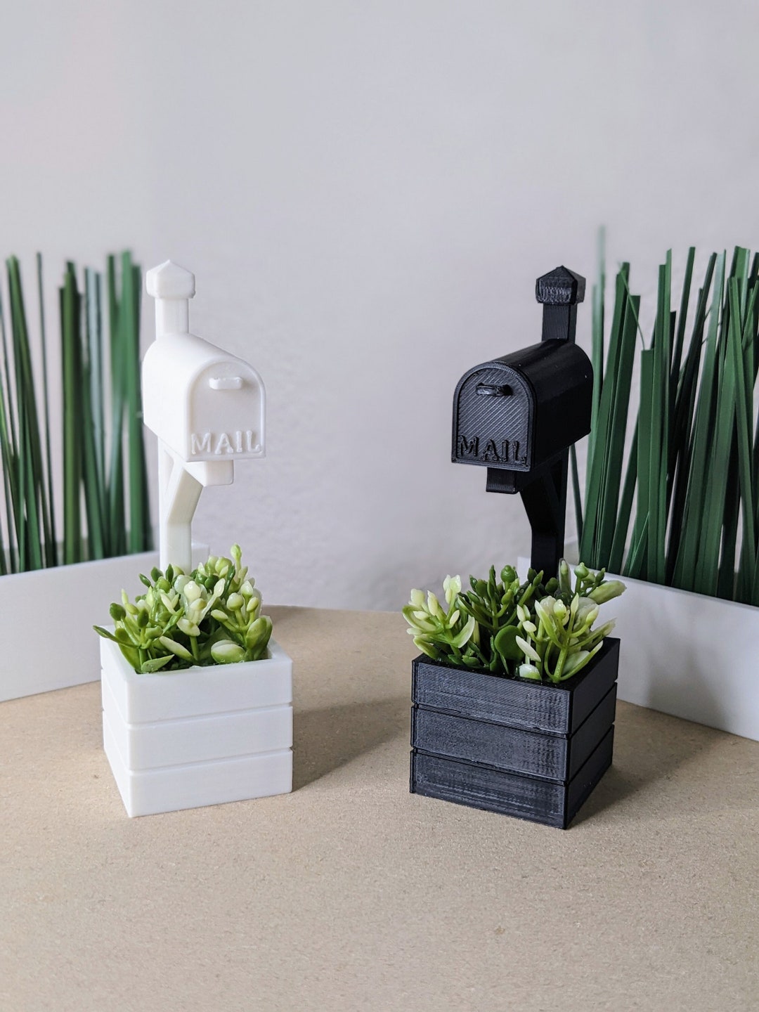 1:12 Mailbox Miniature Modern Mailbox Dollhouse Mailbox Mini Mail Post ...