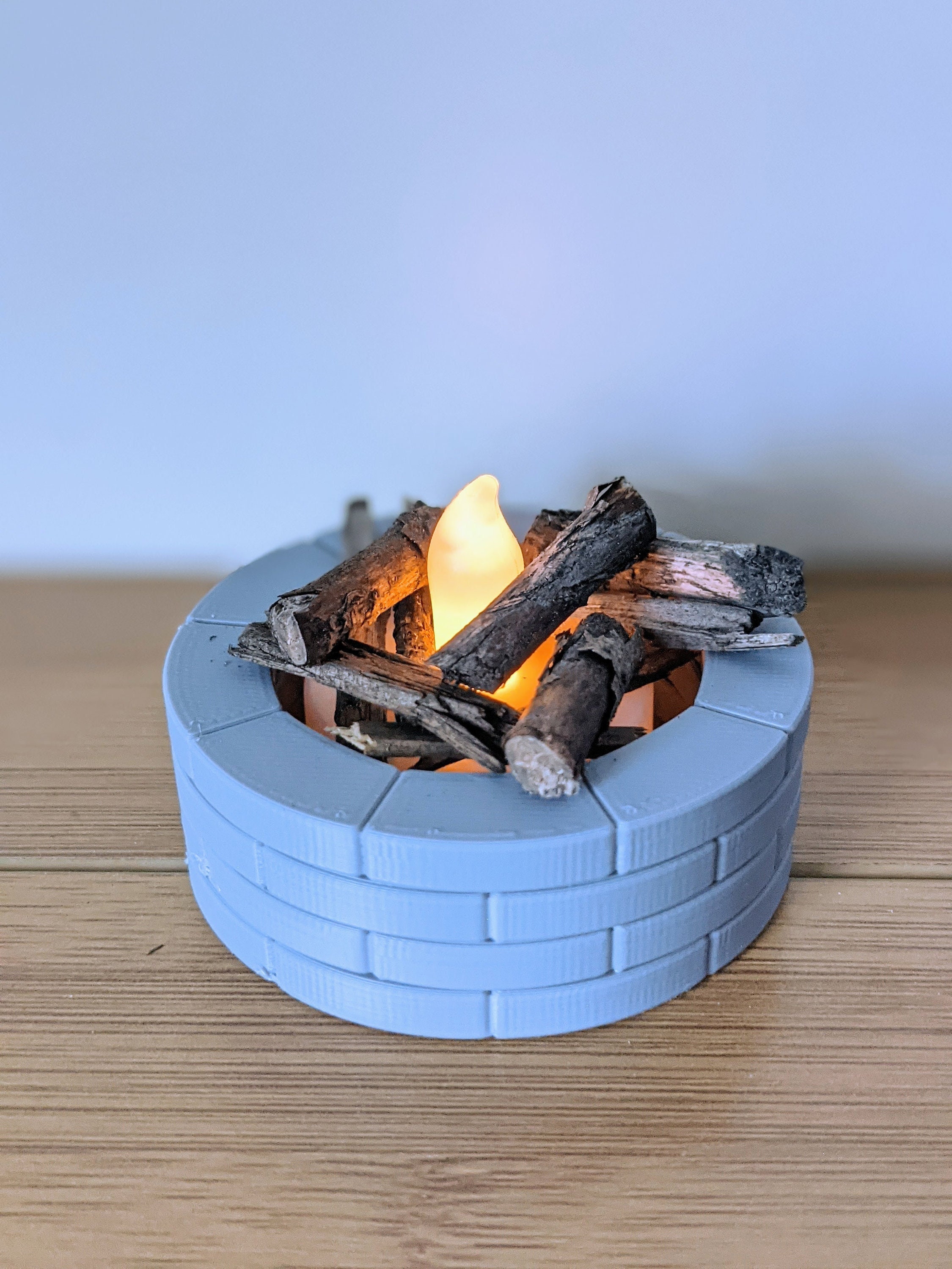 1:12 Dollhouse Fire Pit Miniature Furniture Dollhouse Accessories 3D ...