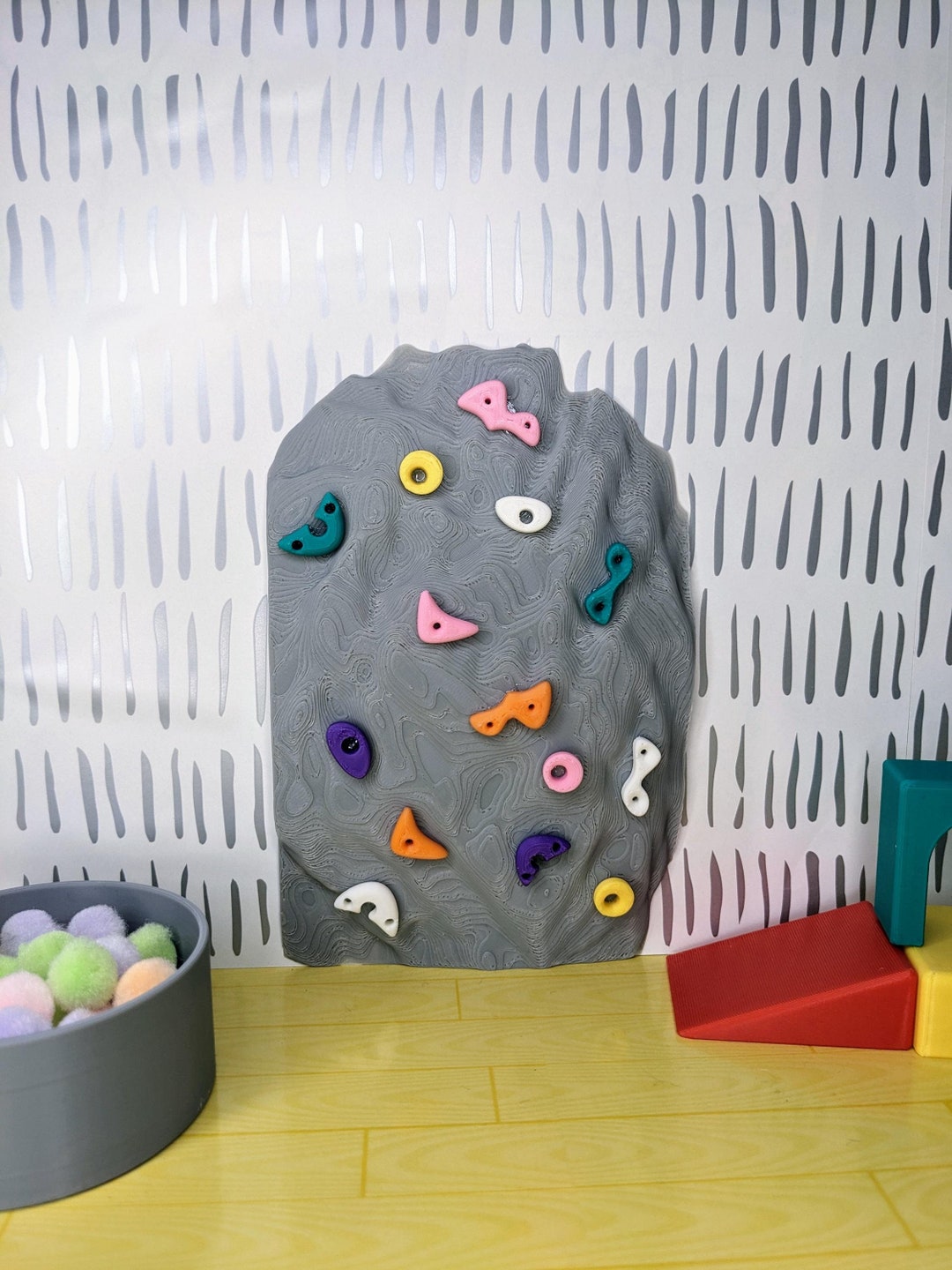 1:12 Rock Climbing Wall | Dollhouse Rock Wall | Miniature Kids Climbing ...