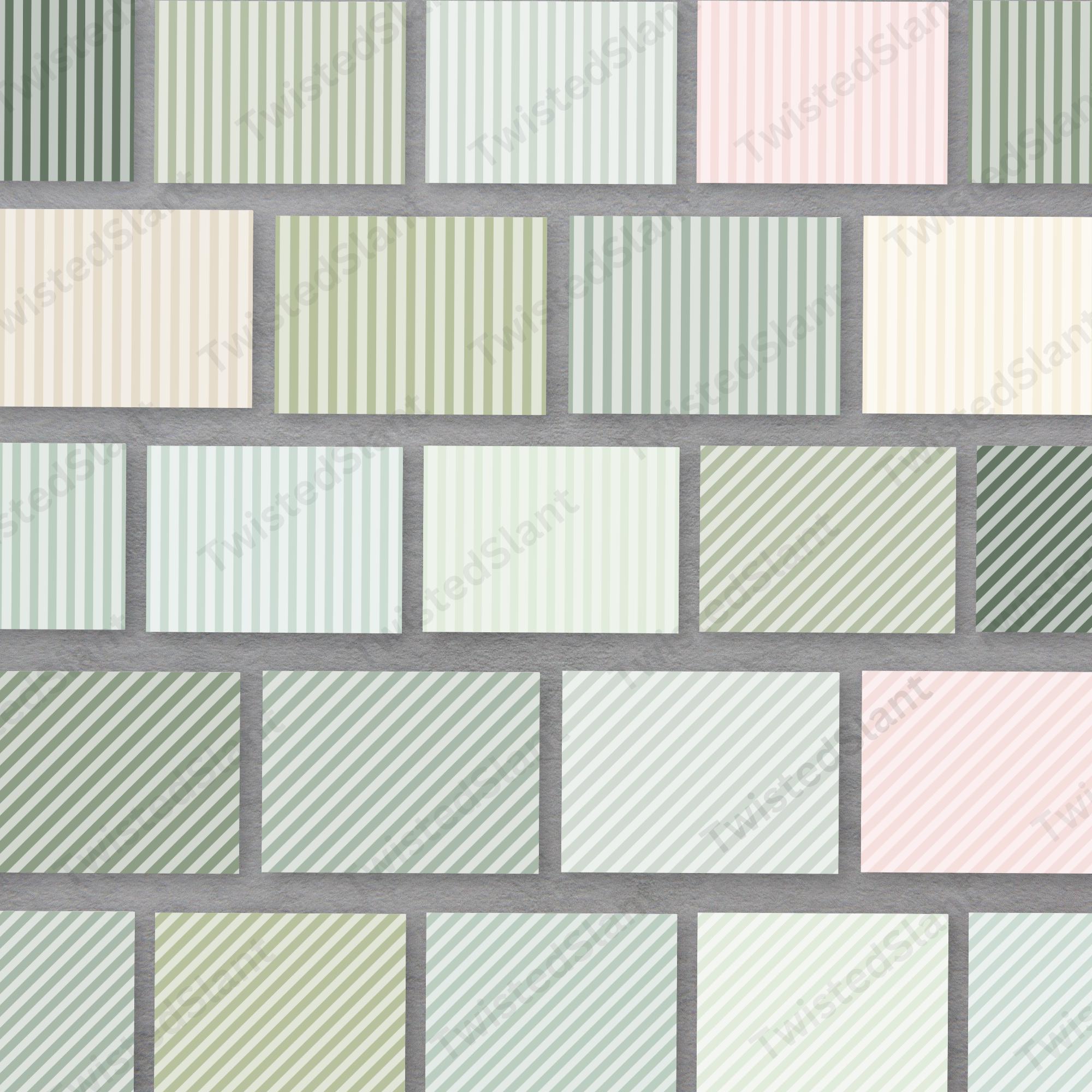 Sage Green Stripe Digital Paper | INSTANT DOWNLOAD | Striped Background ...