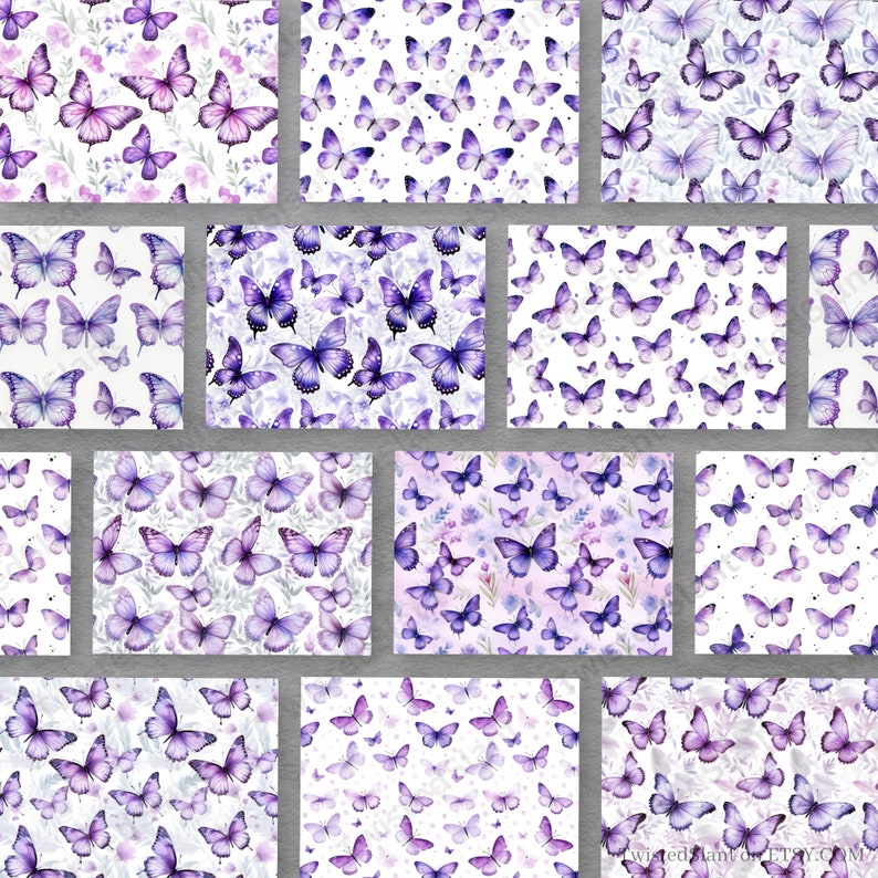 Bright Butterflies Digital Paper | INSTANT DOWNLOAD | Butterfly Digital ...