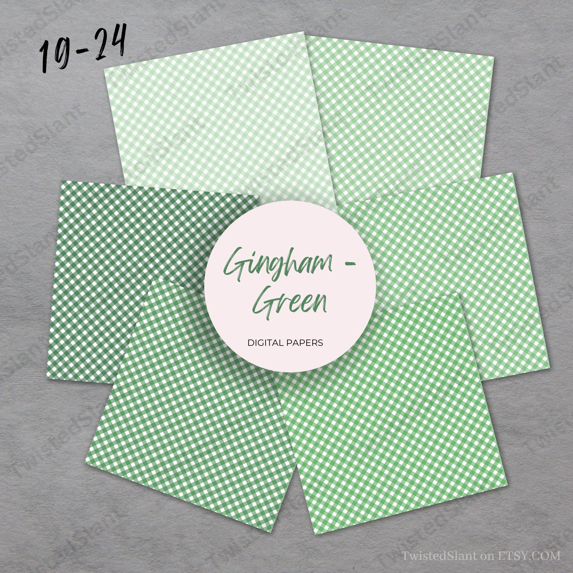 Gingham Digital Paper Pack INSTANT DOWNLOAD Gingham Pattern Gingham ...