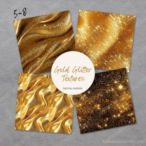 Gold Glitter Digital Paper Seamless Pattern| INSTANT DOWNLOAD | Gold ...