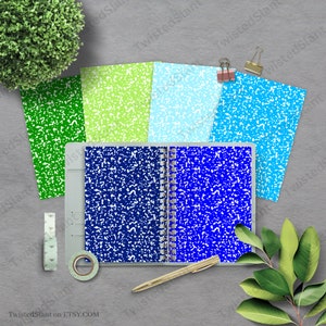 Composition Book Digital Paper | INSTANT DOWNLOAD | College Clipart ...
