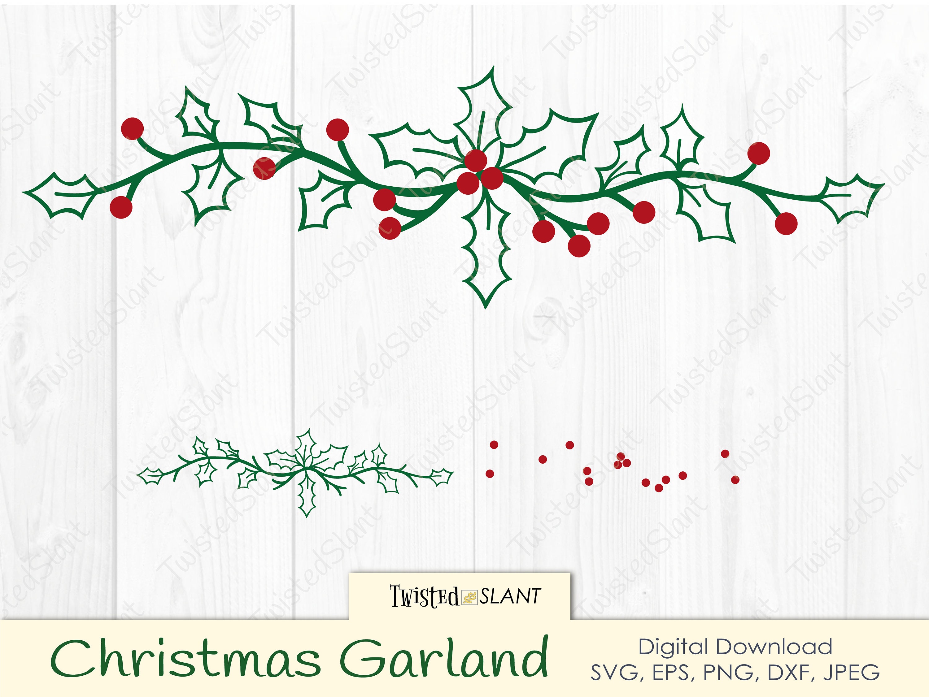 Garland Svg Christmas Wreath Svg Christmas Wreath Clipart - Etsy UK