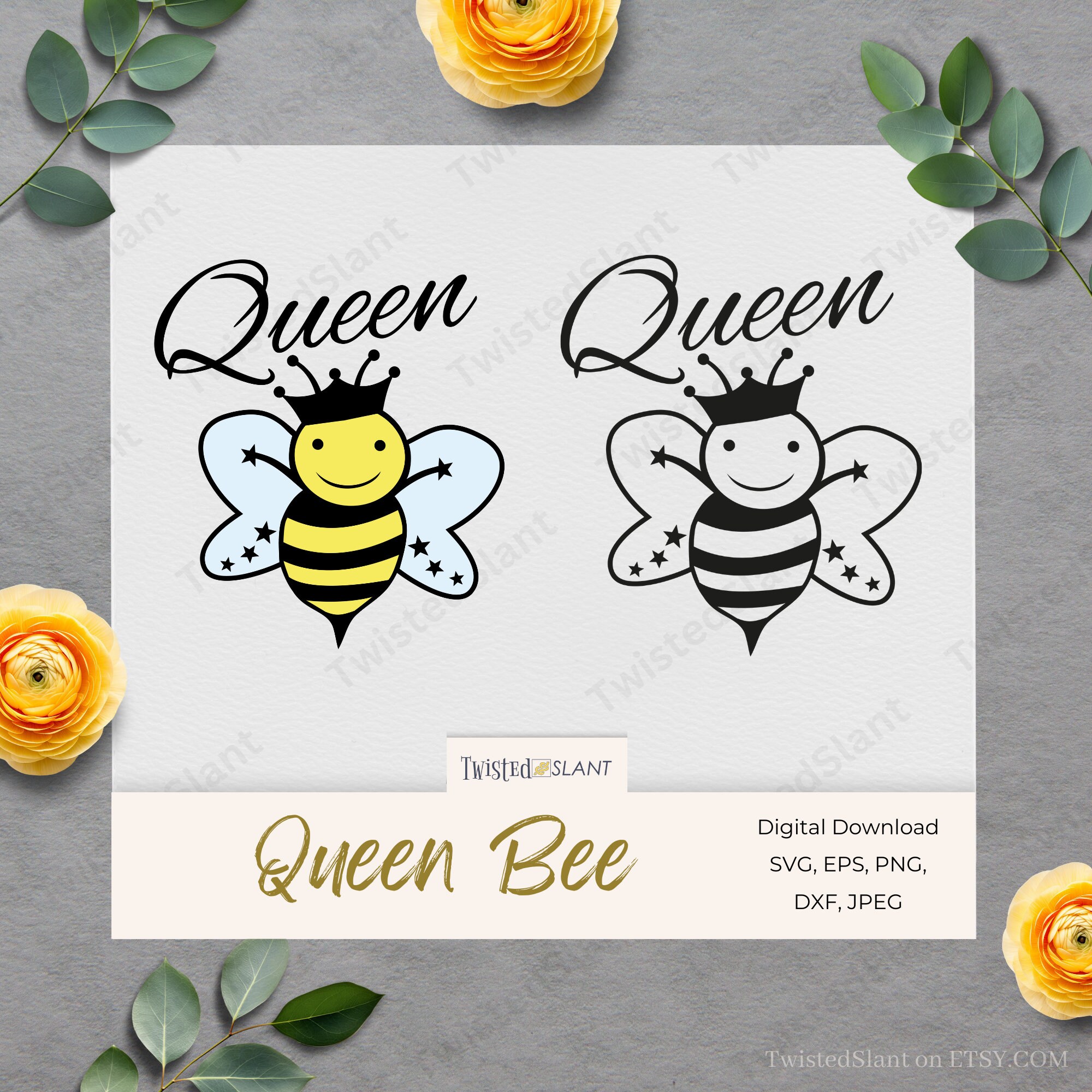 Queen Bee Svg INSTANT DOWNLOAD Bumblebee Svg Honey Bee Svg Queen Bee ...