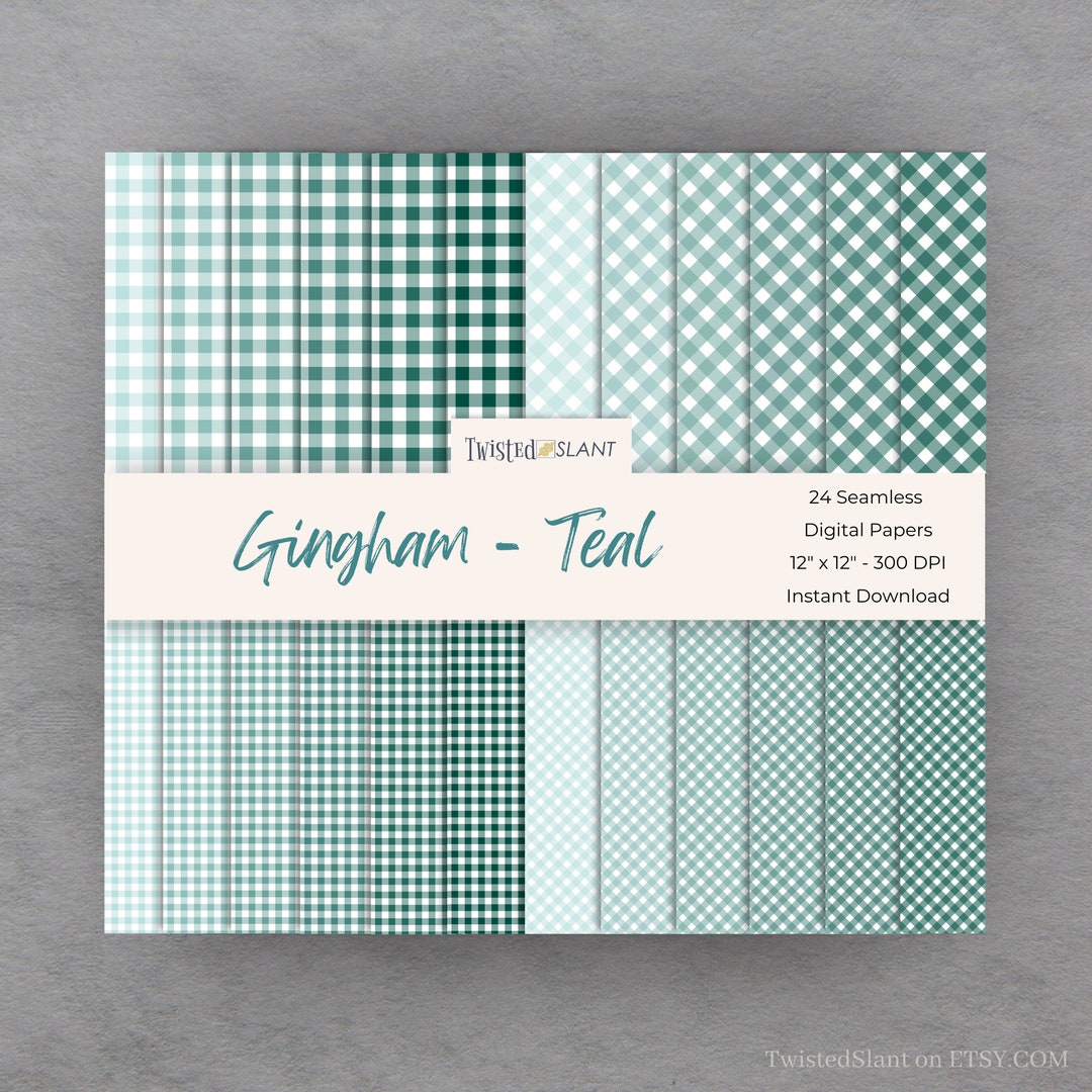 Gingham Digital Paper Pack | INSTANT DOWNLOAD | Gingham Pattern ...