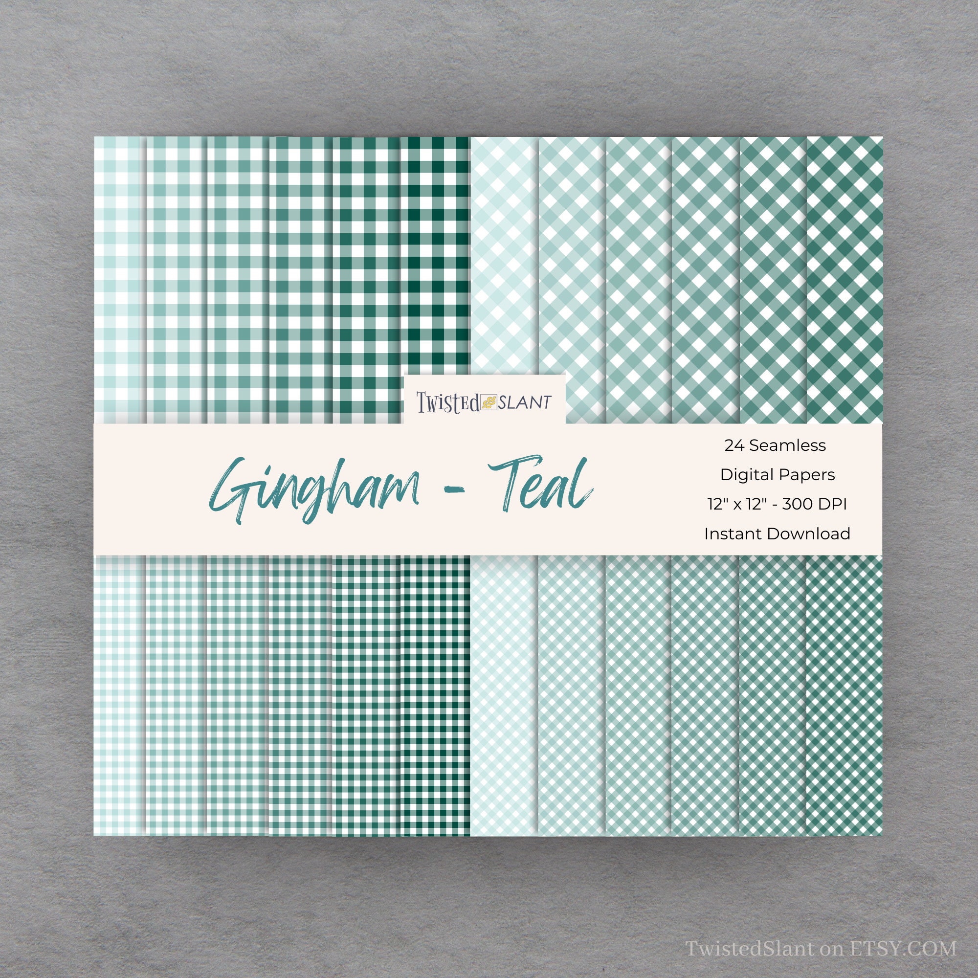 Gingham Digital Paper Pack INSTANT DOWNLOAD Gingham Pattern Gingham ...