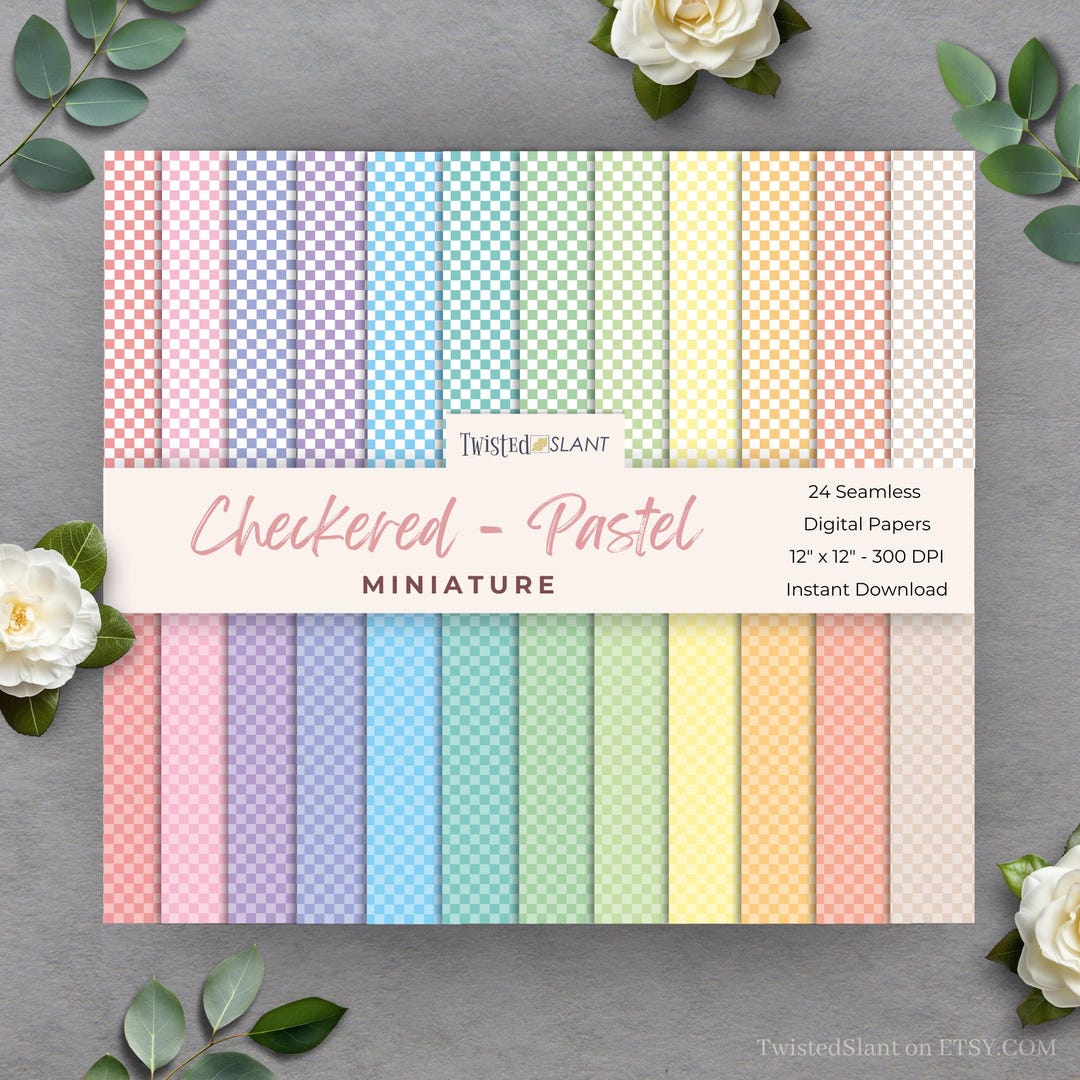 Checkered Digital Paper | INSTANT DOWNLOAD | Checkered Background ...