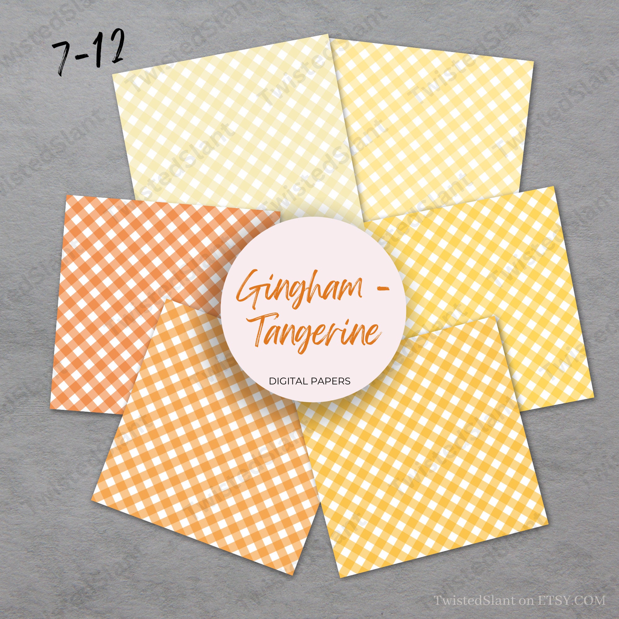 Gingham Digital Paper Pack | INSTANT DOWNLOAD | Gingham Pattern ...