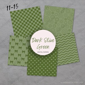 Olive Green Digital Paper | INSTANT DOWNLOAD | Seamless Geometric ...