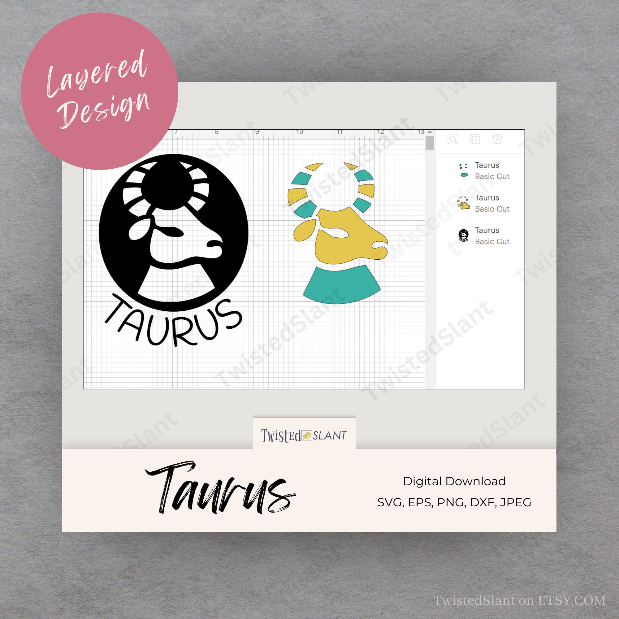 Taurus Svg INSTANT DOWNLOAD Zodiac Sign Svg Taurus Zodiac Sign ...