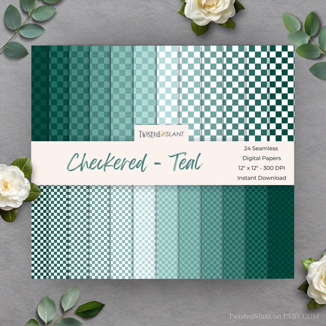 Checkered Digital Paper | INSTANT DOWNLOAD | Checkered Background ...