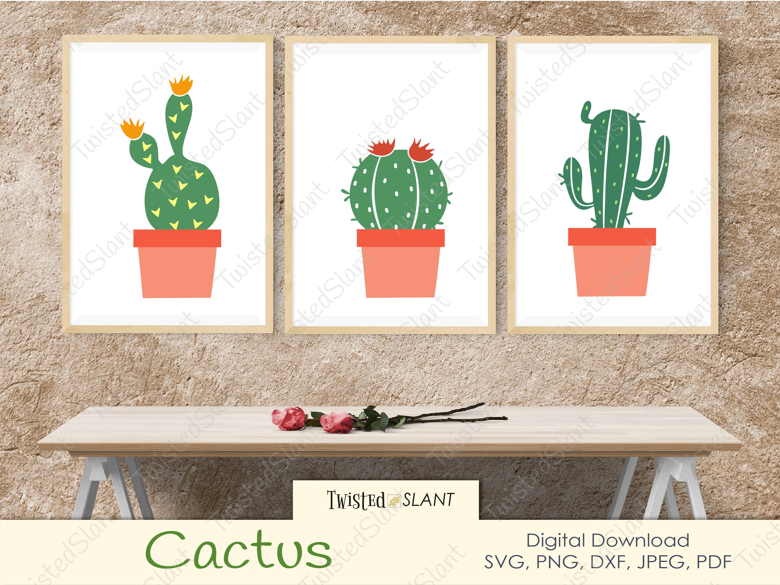 Cute Cactus Clip Art Cactus Png Succulent Svg Cactus - Etsy