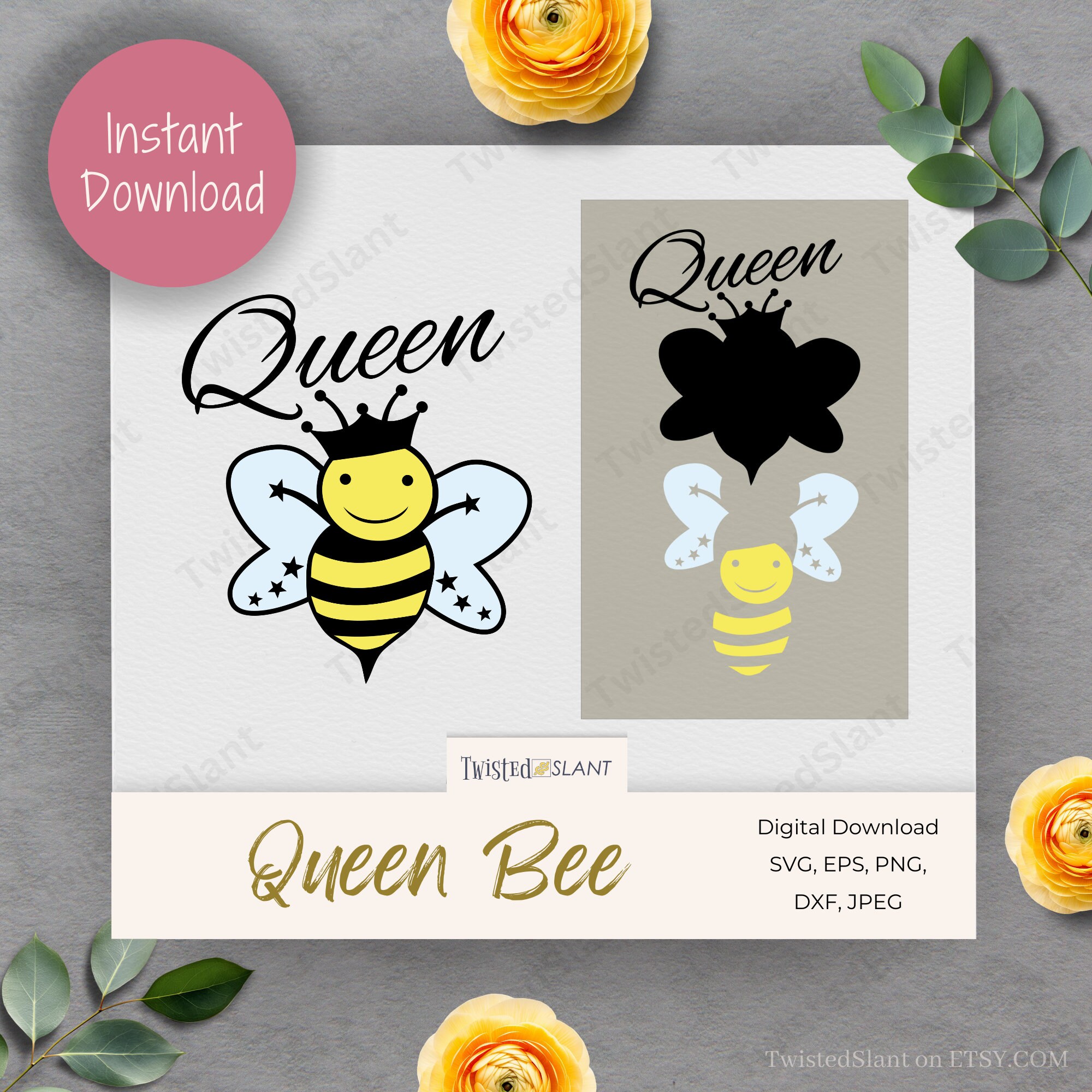 Queen Bee Svg INSTANT DOWNLOAD Bumblebee Svg Honey Bee Svg Queen Bee ...