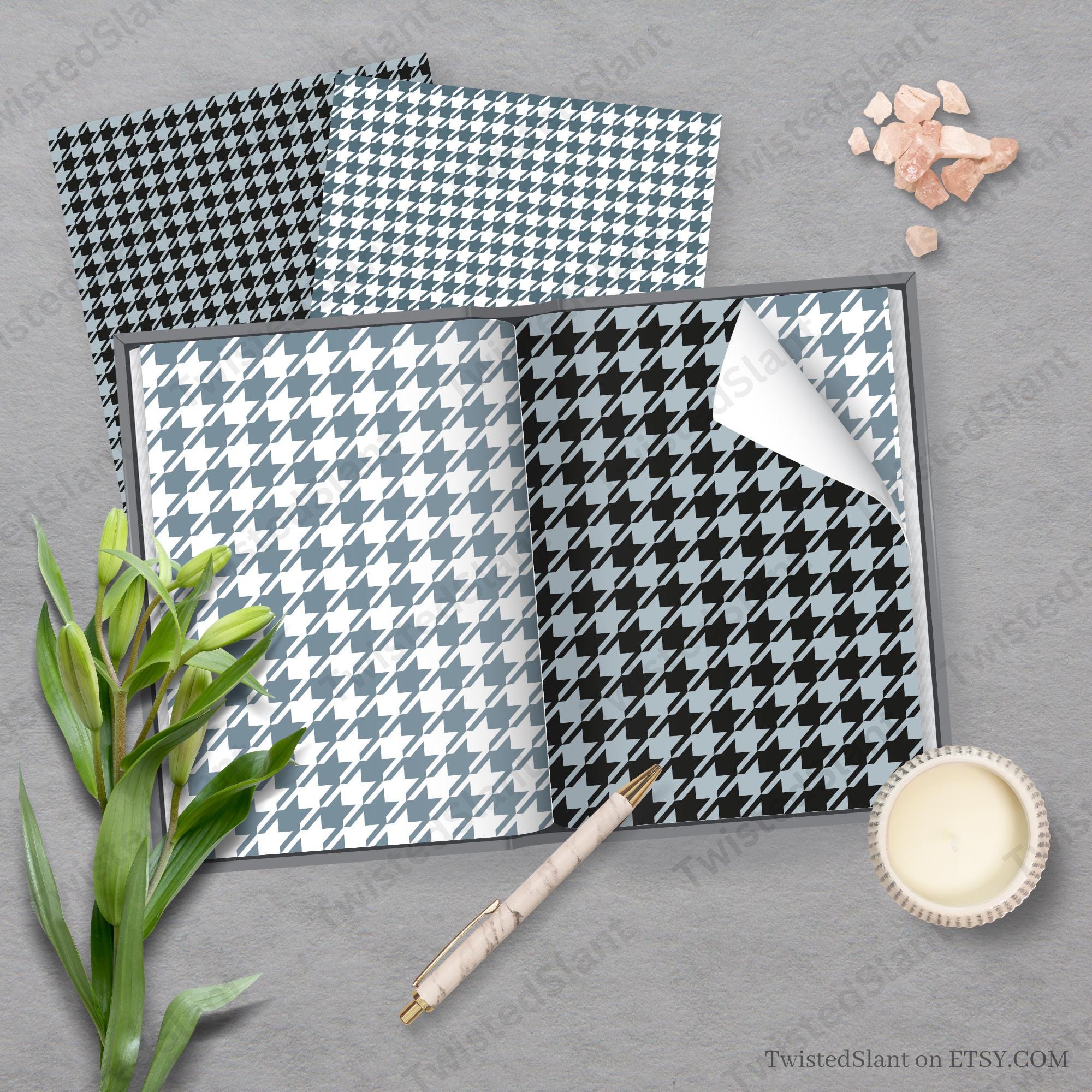 Houndstooth Digital Paper | INSTANT DOWNLOAD | Houndstooth Pattern ...