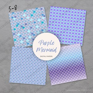 Mermaid Digital Paper | INSTANT DOWNLOAD | Mermaid Tail Clipart ...
