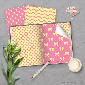 Pink Lemonade Digital Paper | INSTANT DOWNLOAD | Seamless Geometric ...