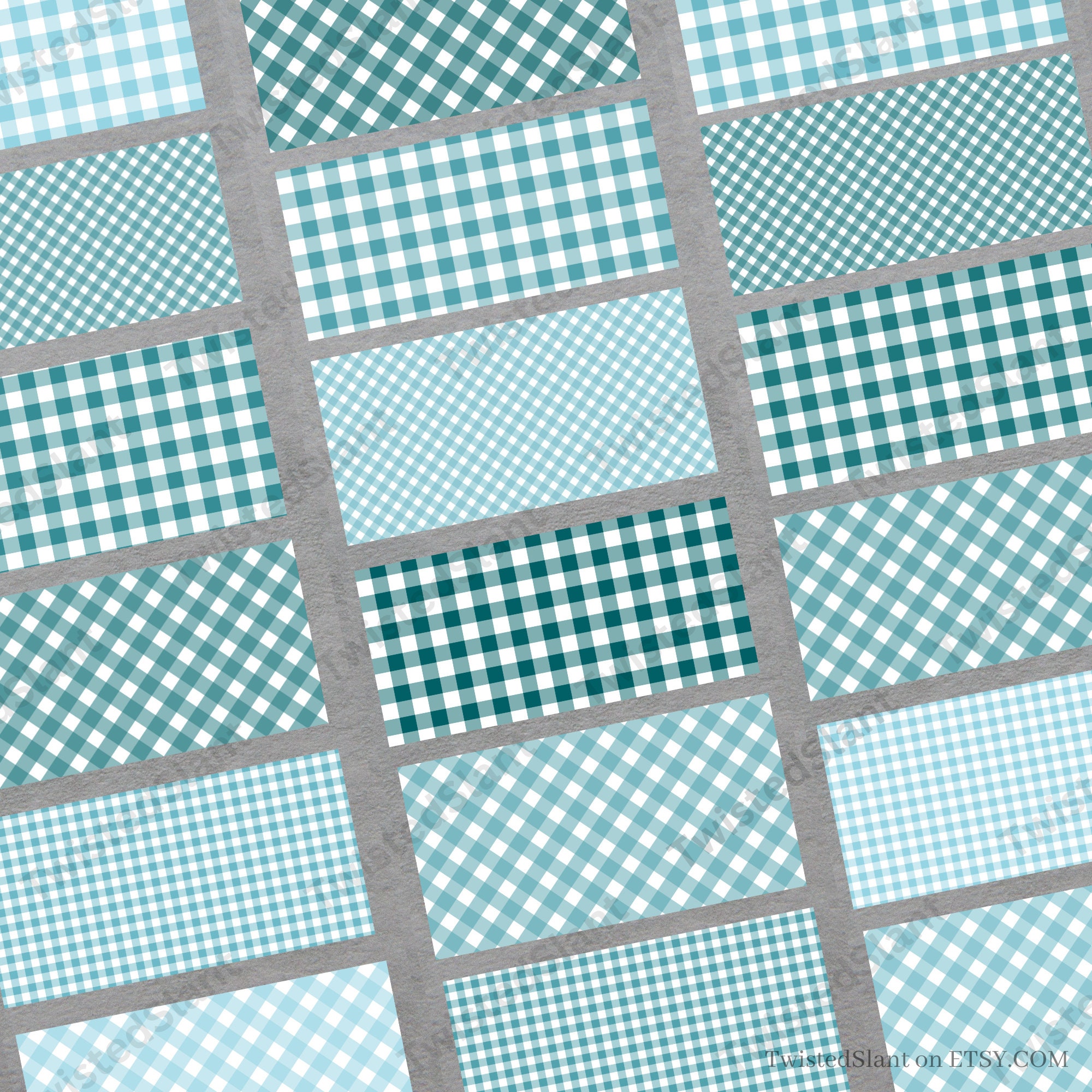 Gingham Digital Paper Pack | INSTANT DOWNLOAD | Gingham Pattern ...