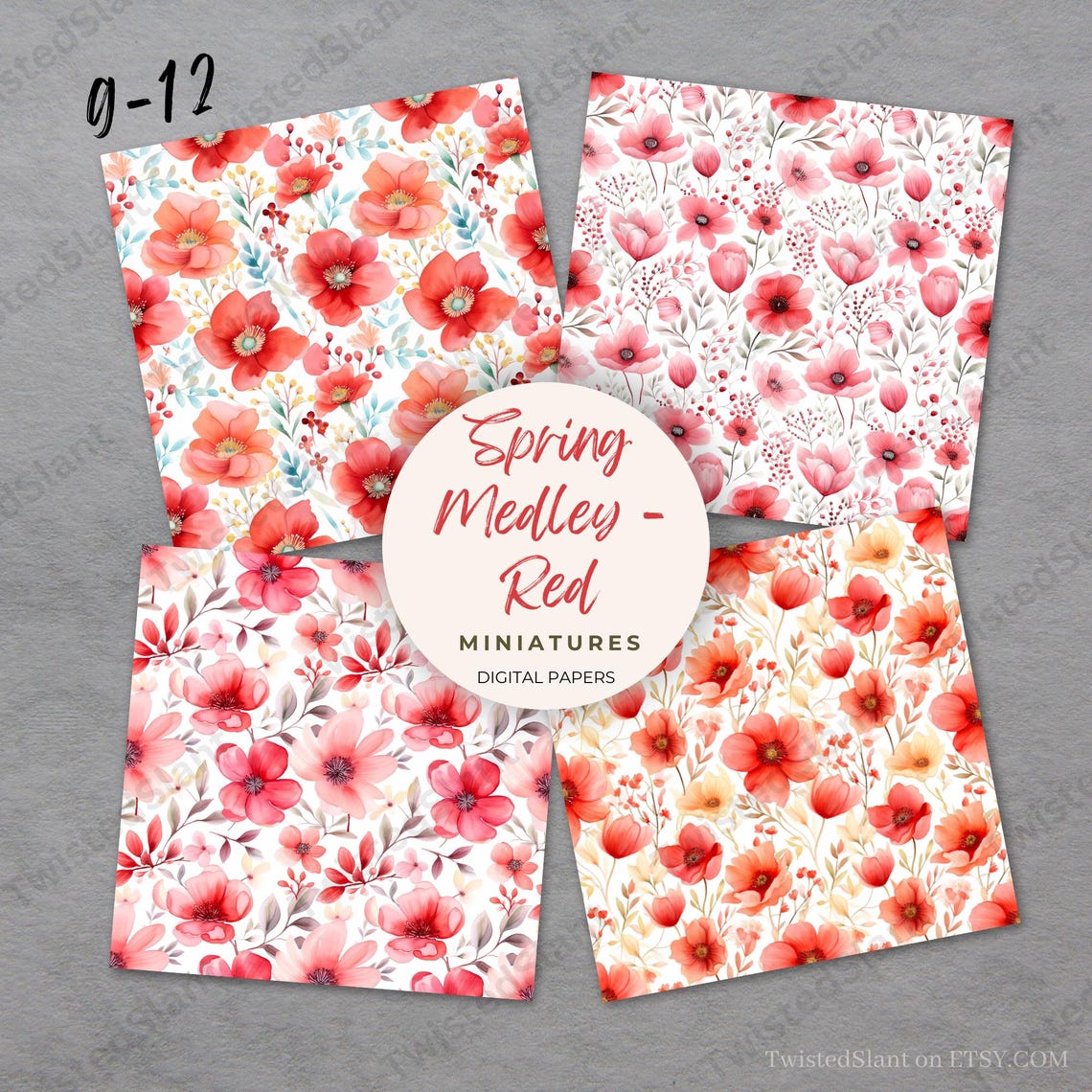 Spring Floral Medley Digital Paper | INSTANT DOWNLOAD | Watercolor ...