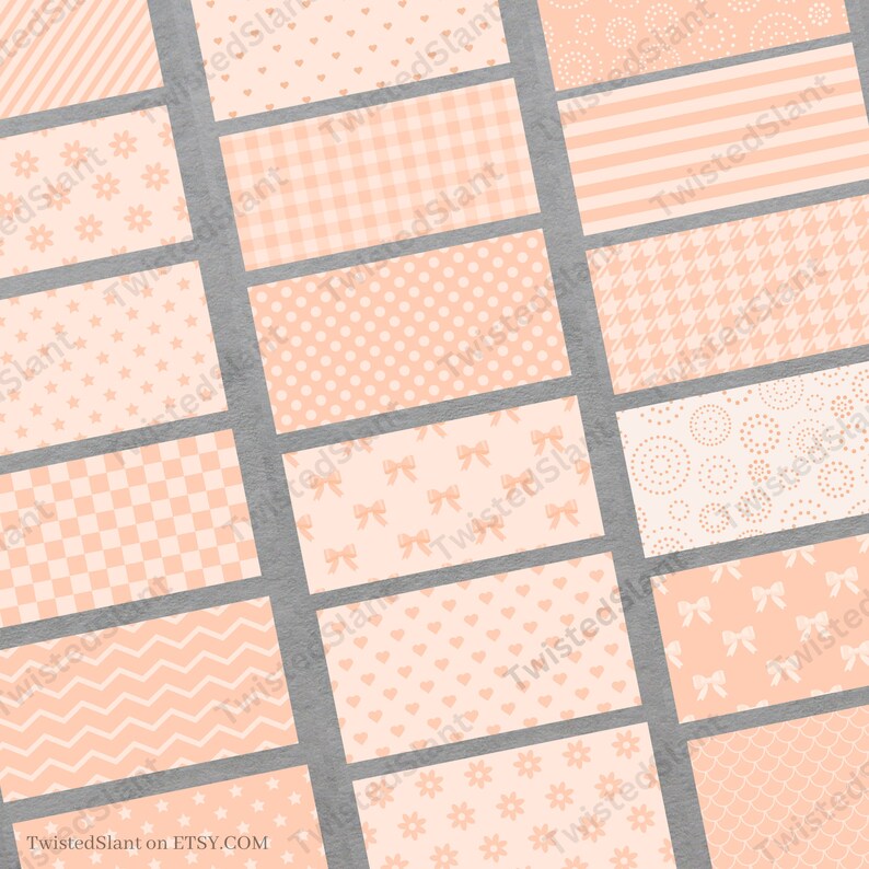 Peach Seamless Digital Paper | INSTANT DOWNLOAD | Seamless Geometric ...