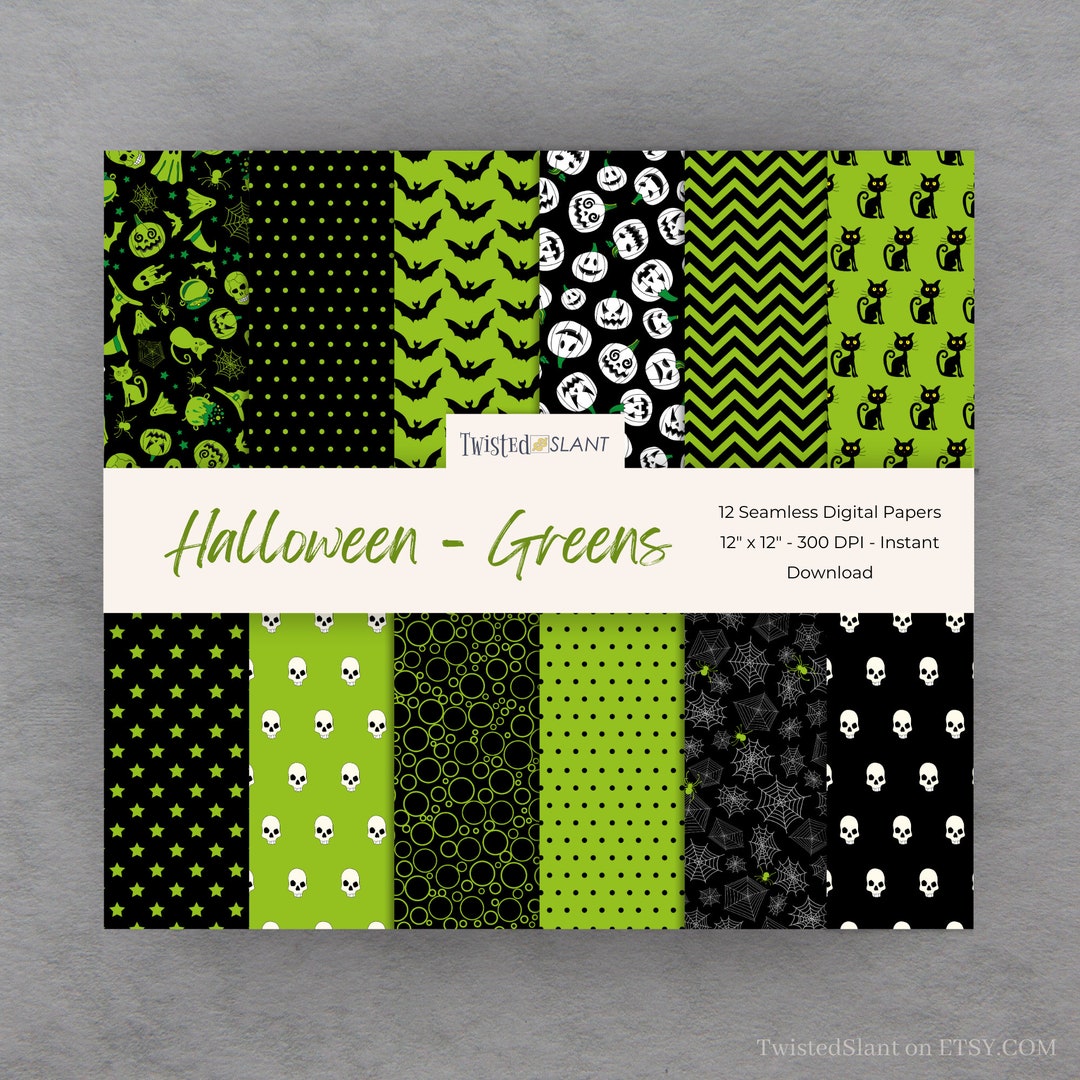 Halloween Digital Papers Seamless Papers Halloween - Etsy