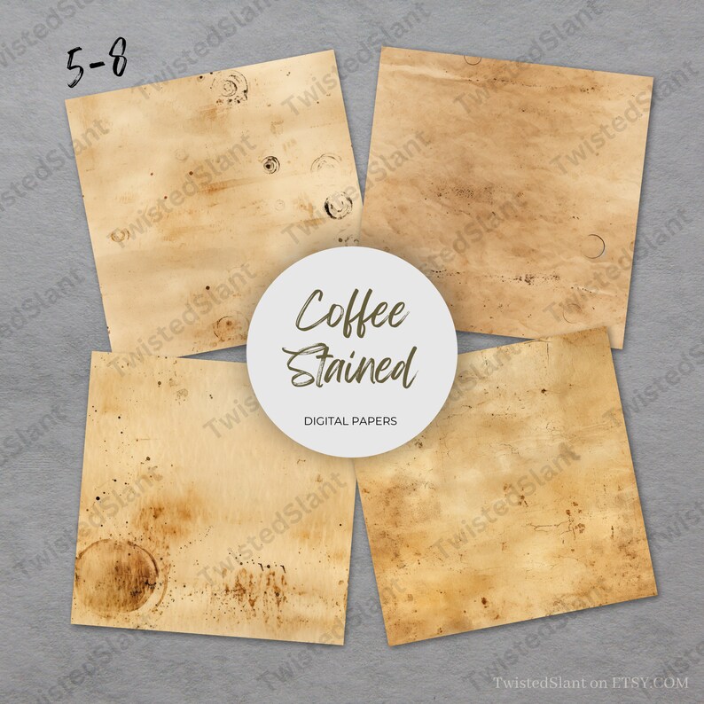 Coffee Tea Stain Paper Digital INSTANT DOWNLOAD Coffee Dyed Paper Old ...
