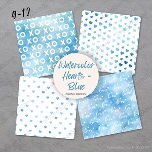 Valentine Hearts Seamless Digital Papers | INSTANT DOWNLOAD ...