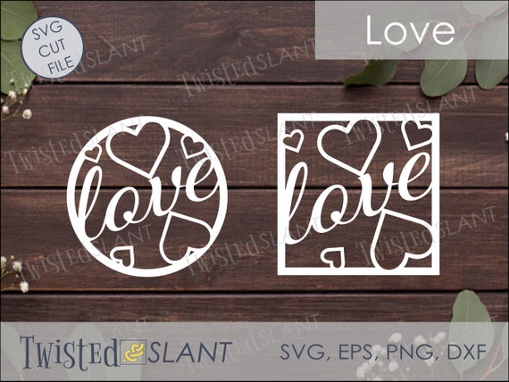 Circle Frame Svg & Square Frame Svg Love Heart Svg Png - Etsy
