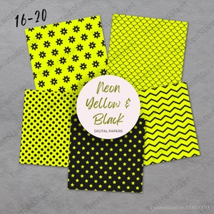 Neon Digital Papers | INSTANT DOWNLOAD | Seamless Geometric | Pattern ...