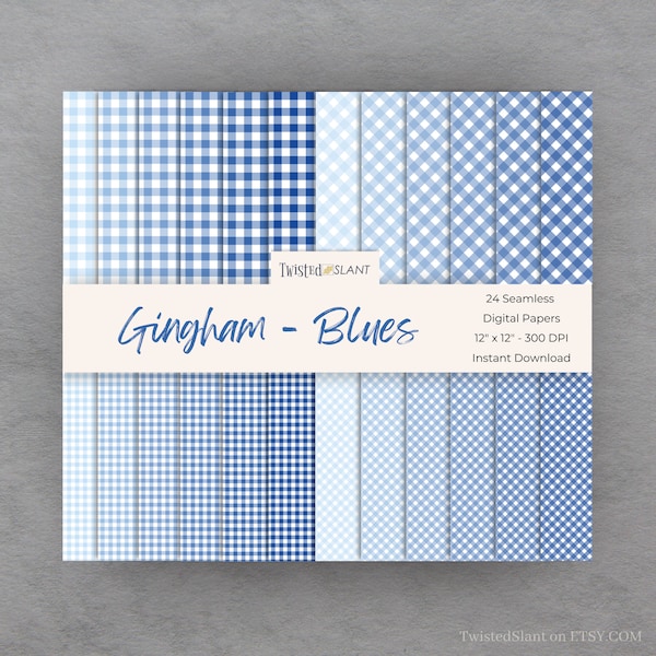 Blue Gingham - Etsy