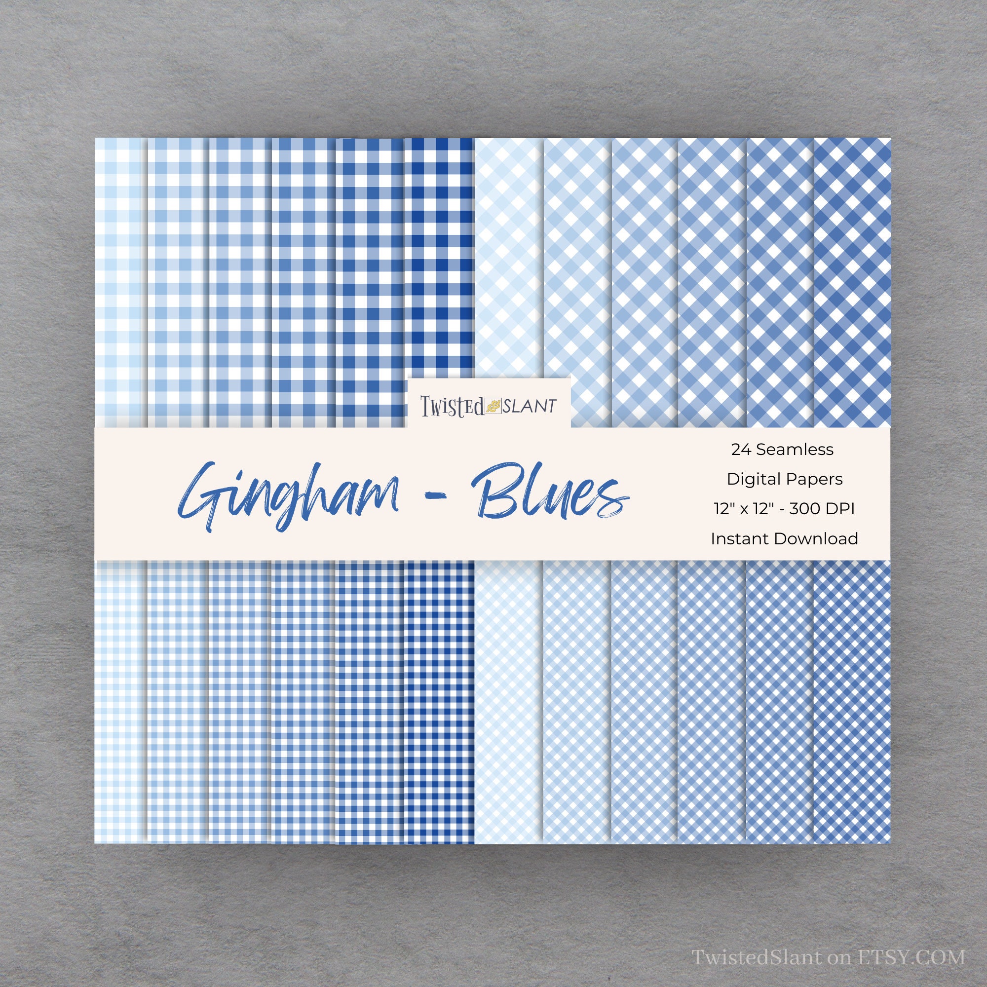 Gingham Digital Paper Pack | INSTANT DOWNLOAD | Gingham Pattern ...