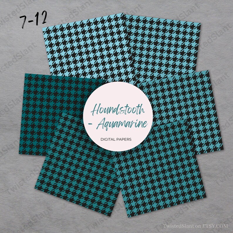 Houndstooth Digital Paper | INSTANT DOWNLOAD | Houndstooth Pattern ...