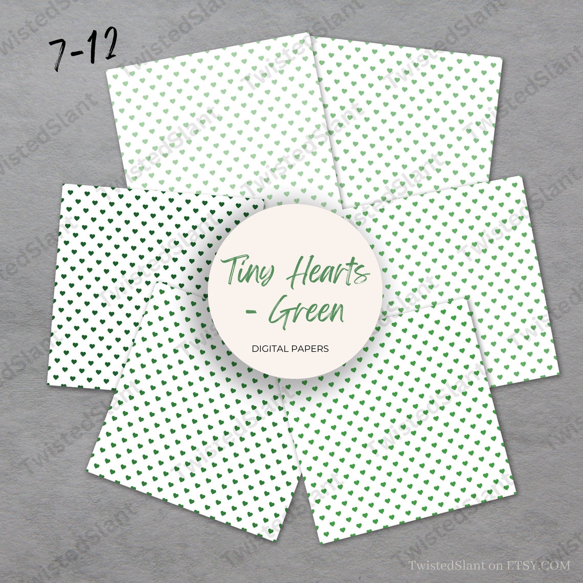 Tiny Hearts Digital Paper INSTANT DOWNLOAD Heart Background Seamless ...