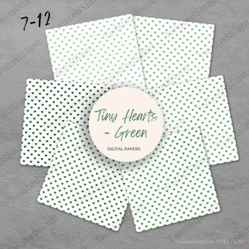 Tiny Hearts Digital Paper INSTANT DOWNLOAD Heart Background Seamless ...