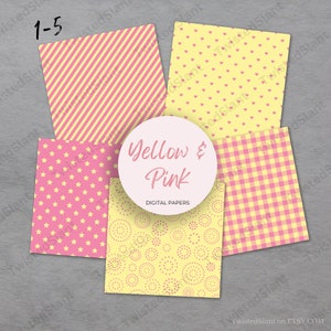 Pink Lemonade Digital Paper | INSTANT DOWNLOAD | Seamless Geometric ...