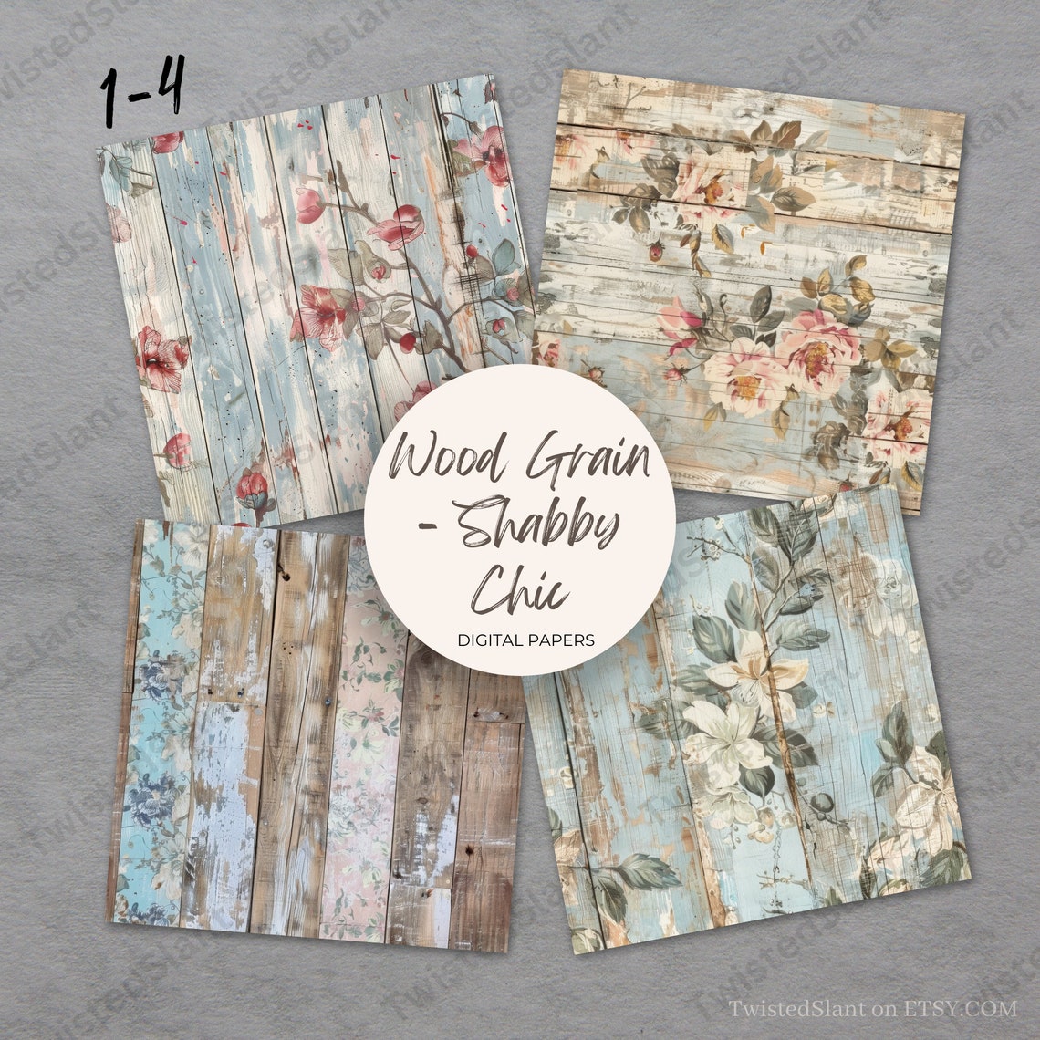 Wood Grain Planks Digital Paper | INSTANT DOWNLOAD | Wood Grain Paper ...